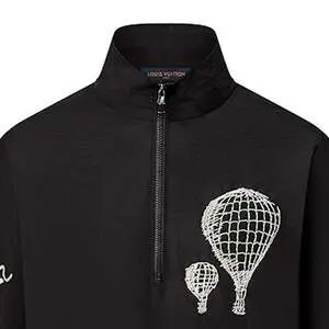 LOUIS VUITTON Embroidered Technical Cotton Zipped Shirt