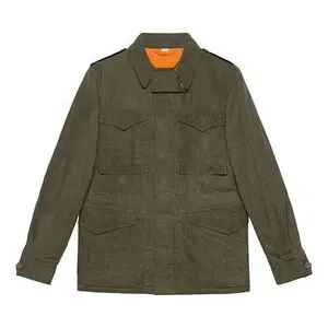Gucci Short Street Style Plain Blazers Jackets - Olive Green