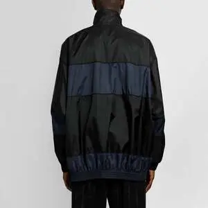 Balenciaga Bb Patchwork Nylon Zip-up Windbreaker