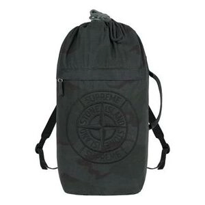 Supreme X Stone Island Brushed Cotton Backpack - Black