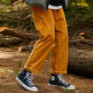CONVERSE Corduroy Double Pleat Chino Pant Asia Sizing - Orange