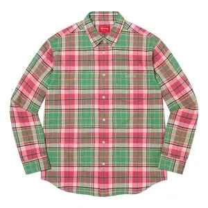Supreme Plaid Flannel Shirt 'red Green - Red/green