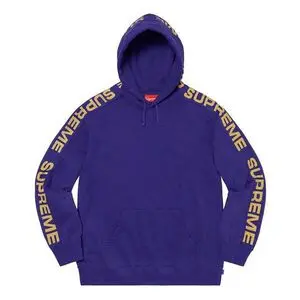 Supreme Metallic Rib Hooded Sweatshirt 'purple Yellow - Purple/yellow