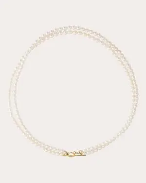 POPPY FINCH Freshwater Pearl Double Strand Necklace - Gold