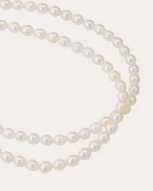 POPPY FINCH Freshwater Pearl Double Strand Necklace In 14k Yellow