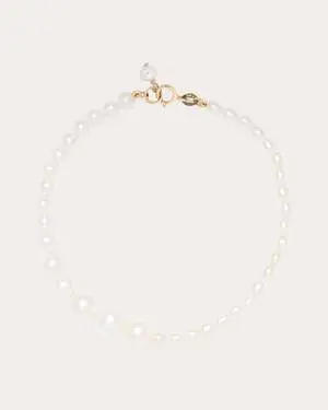 POPPY FINCH Graduated Freshwater Pearl Bracelet - Gold