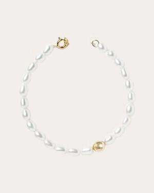 POPPY FINCH Freshwater Pearl And 14k Nugget Bracelet - Gold