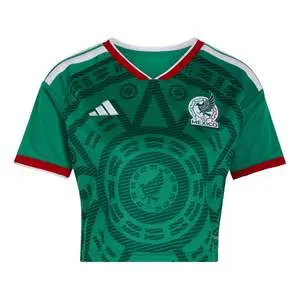 Adidas Mexico 26 Home Cropped Jersey - Bold Green