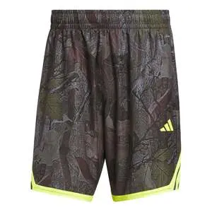 Adidas Crazy Lite Camo Aop Shorts Asia Sizing 'black Solar Lemon - Black/solar Lemon