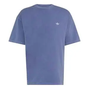 Adidas Trefoil Essentials Washed Loose Dropped T-shirt Asia Sizing - Dark Blue