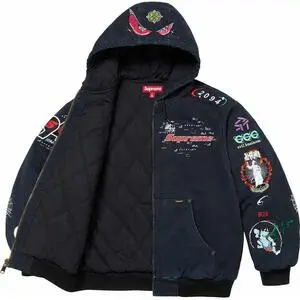Supreme Aoi Hooded Work Jacket 'black Multi-color