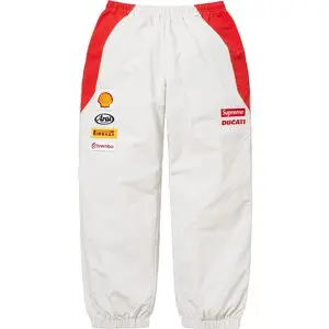 Supreme X Ducati Track Pants 'white Red - White/red