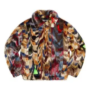 Supreme Faux Fur Bomber Jacket - Multi-color