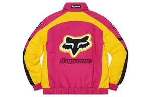 Supreme Fox Racing Puffy Jacket 'pink Yellow Black