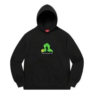 Supreme Don't Care Hooded Sweatshirt 'black Green
