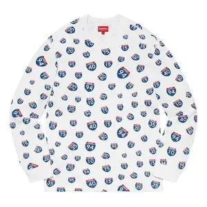 Supreme Interstate Waffle Thermal - White/blue/red