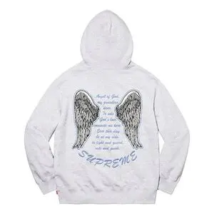Supreme Guardian Hooded Sweatshirt 'white Grey Blue