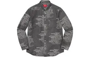 Supreme Ss23 Week15 Trademark Jacquard Denim Shirt