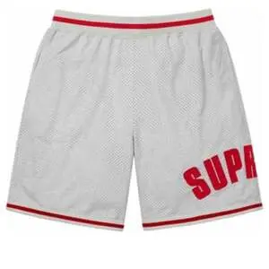 Supreme Ultrasuede Mesh Short - Grey/red