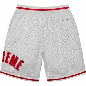 Supreme Ultrasuede Mesh Short - Grey/red