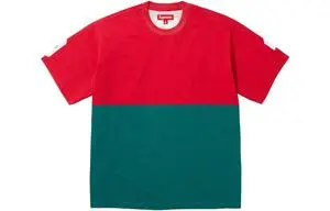 Supreme Fw23 Week7 Split T-shirt 'red - Red/green