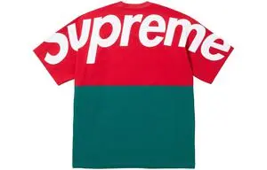 Supreme Fw23 Week7 Split T-shirt 'red - Red/green