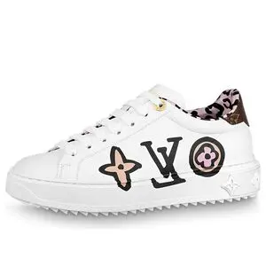 LOUIS VUITTON Time Out Sneakers 'white With Large Side Logo