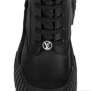 LOUIS VUITTON Circle Ruby Flat Ranger Boots 'black With Brown Monogram