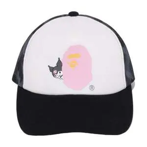 A BATHING APE X Kuromi Abc Camo Mesh Cap
