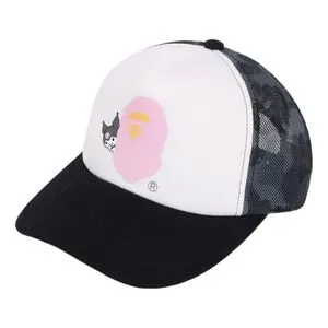 A BATHING APE X Kuromi Abc Camo Mesh Cap - Black
