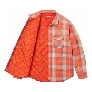 Supreme Quilted Flannel Snap Shirt 'orange Yellow