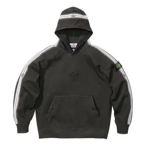 Supreme X Stone Island Stripe Hooded Sweatshirt