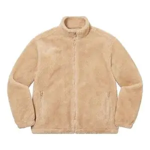 Supreme Star Fleece Jacket 'beige Black - Beige/black