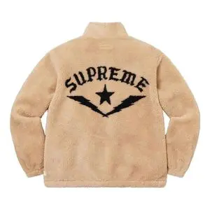 Supreme Star Fleece Jacket 'beige Black