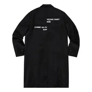 Supreme Fw18 X Comme Des Garcons Shirt Wool Overcoat - Black