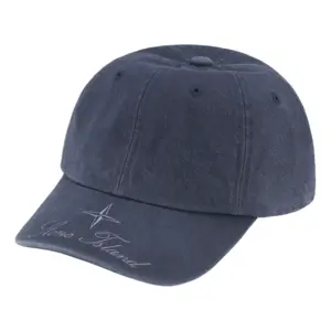 Supreme Fw23 Week 10 Stone Island Twill 6-panel Cap - Navy