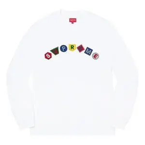 Supreme Geo Arc L/s Top - White
