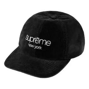 Supreme Gore-tex Corduroy Classic Logo 6-panel 'black White - Black/white