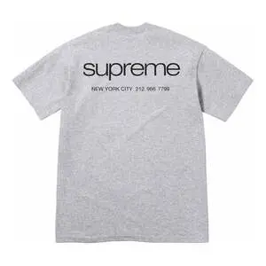 Supreme Nyc Logo T-shirt 'grey Black