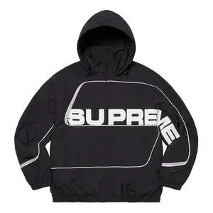 Supreme Paneled Track Jacket 'black Whtie - Black/white