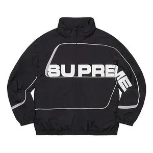 Supreme Paneled Track Jacket 'black Whtie