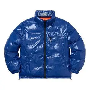 Supreme Shiny Reversible Puffy Jacket 'blue Orange - Blue/orange