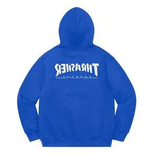 Supreme X Thrasher Hooded Sweatshirt 'blue White Red
