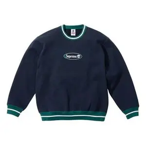 Supreme X Timberland Crewneck 'navy Green - Navy/green