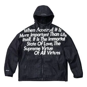 Supreme X Junya Watanabe Comme Des Garons Gore-tex Denim Parka 'black White - Black/white