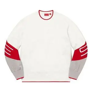 Supreme Stretch Crewneck - White/red/grey