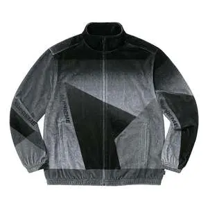 Supreme Geo Velour Track Jacket - Black