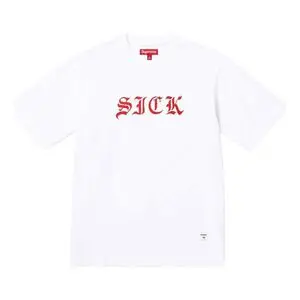 Supreme Sick S/s Top 'white Red - White/red