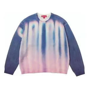 Supreme Blurred Logo Sweater 'blue White Pink - Blue/white/pink