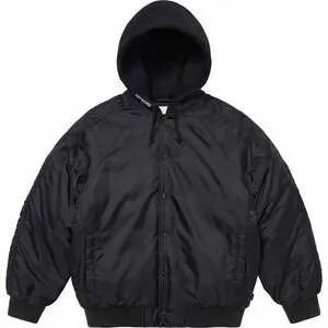 Supreme Hooded Stadium Jacket 'black White - Black/white